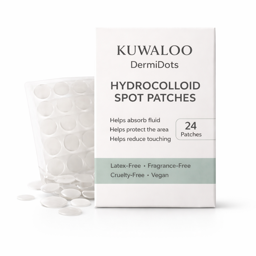 Kuwaloo DermiDots Hydrocolloid Spot Patches 24 Count – Kuwaloo Care